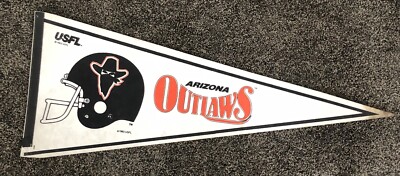 ARIZONA OUTLAWS USFL FOOTBALL WOOL FELT PENNANT 1982 | eBay
