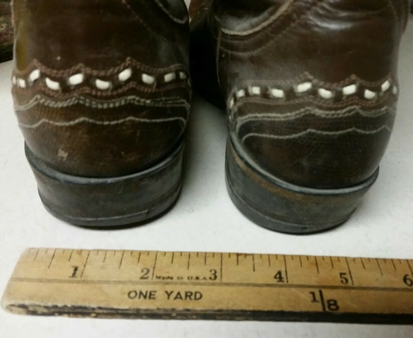 Vintage Tony Lama Wing Tip Cowboy Boots - Gem