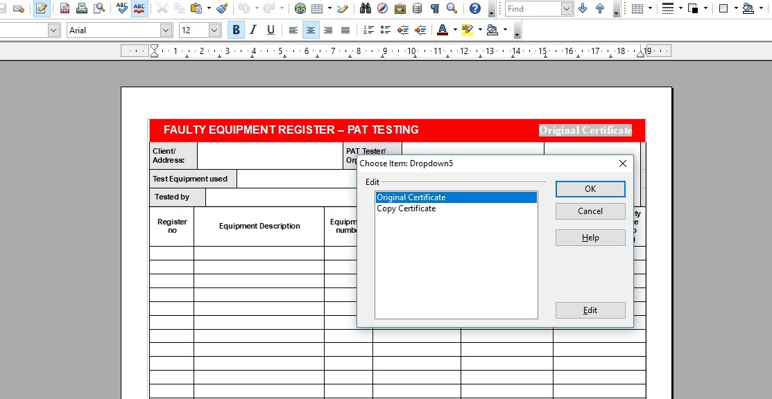 Pat Certificate Template