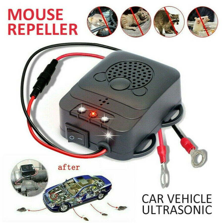 Car Ultrasonic Car Mouse Repeller Repellent Pest Animal Deterrent ...
