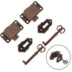 For Cabinet Doors Antique Bronze Lock Set Curio Cabinet Lock Easy ...