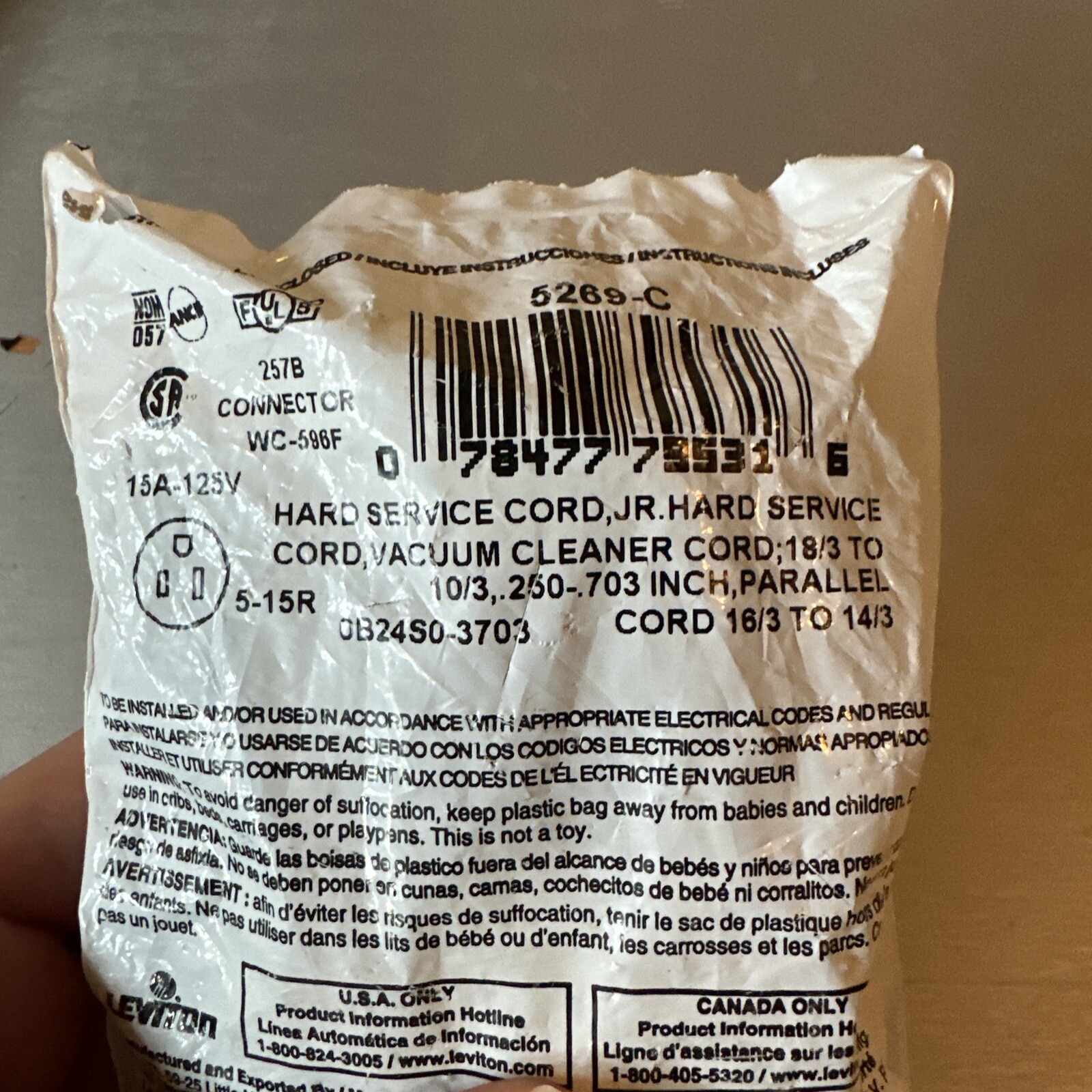 4 Leviton 5269-c Hubbell Hbl5269c 15 a 125v Connectors for sale online ...