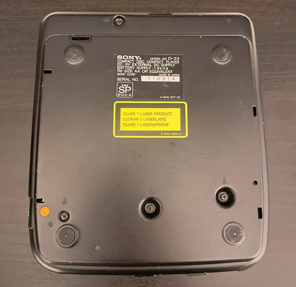 Sony Discman D-33 Portable CD Player | eBay