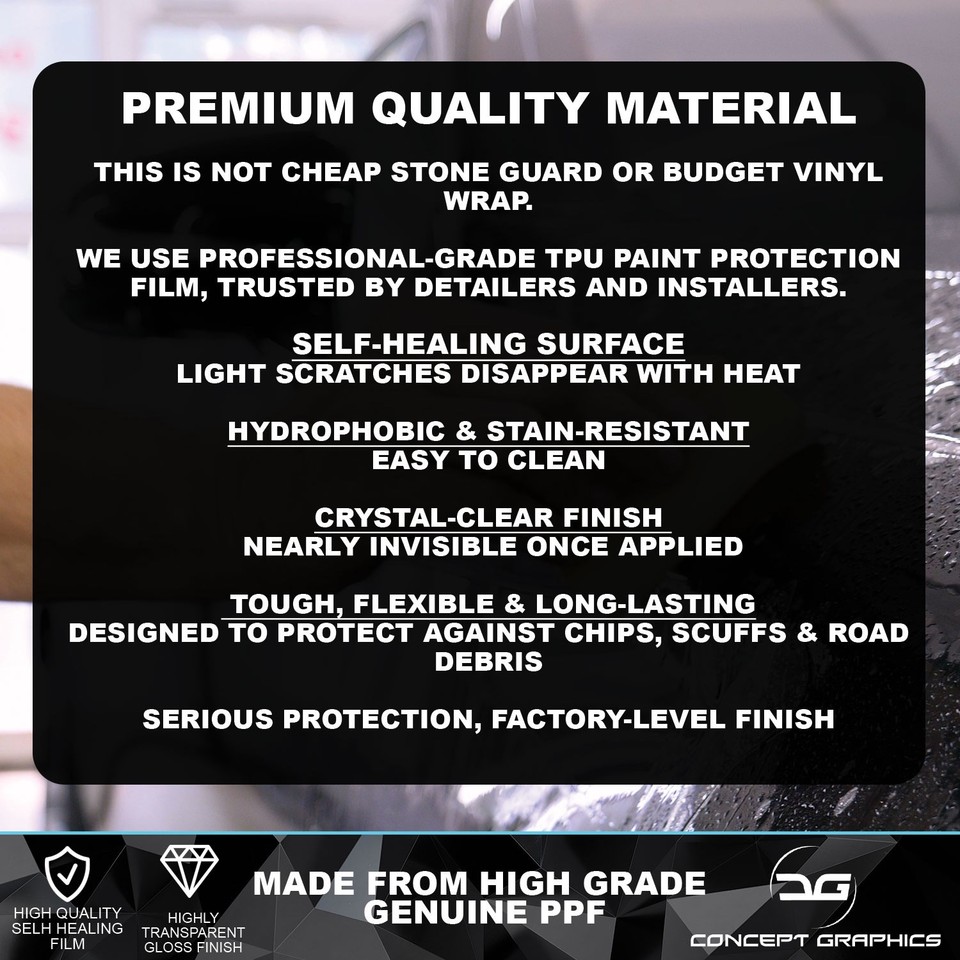 Lower Door Stone Chip Guard PPF Paint Protection for Toyota C-HR GR ...