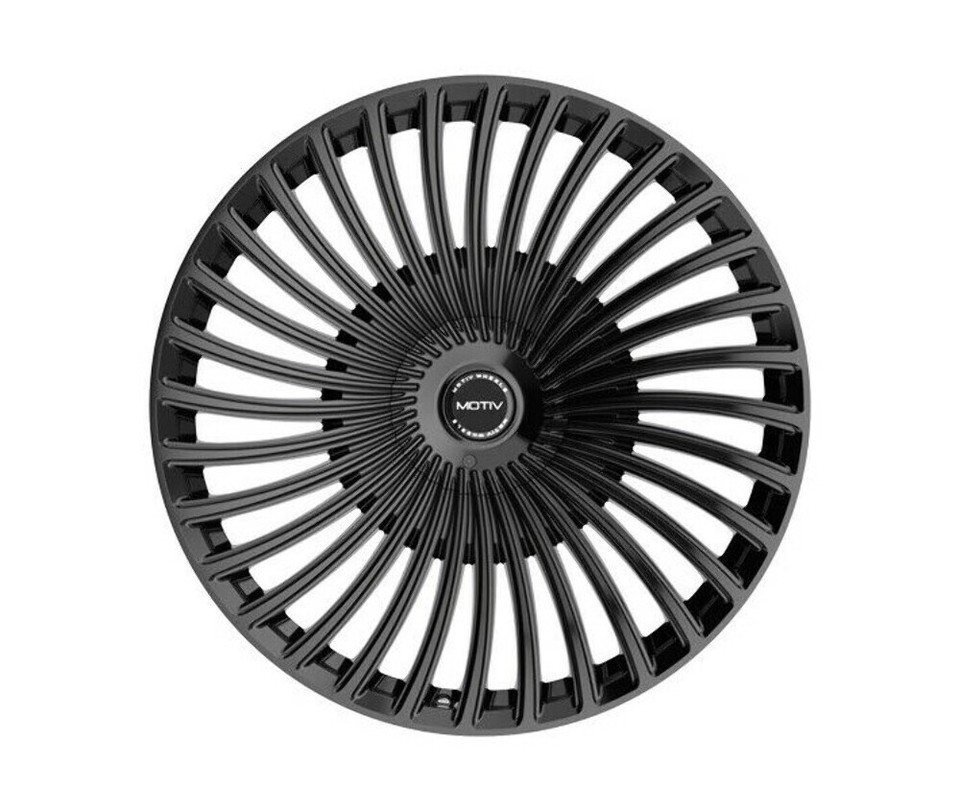 Set 4 24" Motiv 438B Swerve 24x9.5 Black Wheels 6x135 6x5.5 Rims 25mm ...