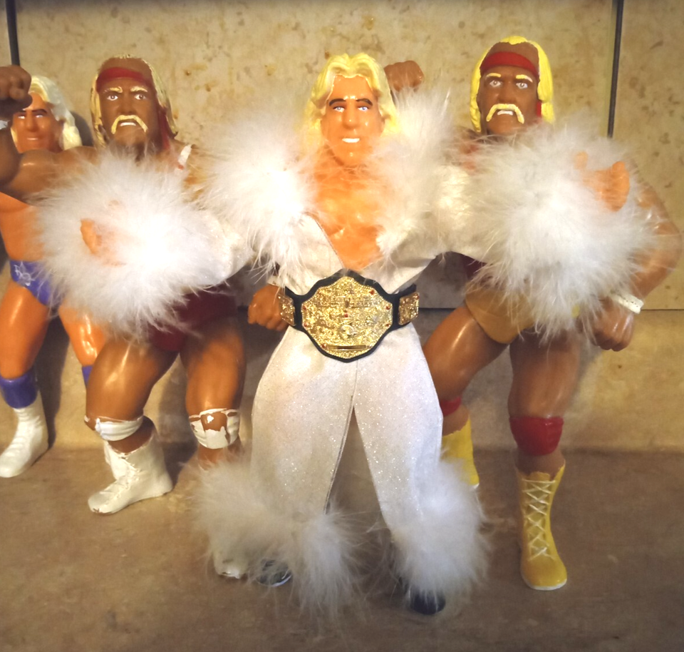 LJN CUSTOM MADE NATURE BOY RIC FLAIR WWF RUBBER FIGURE TITAN SPORTS ...