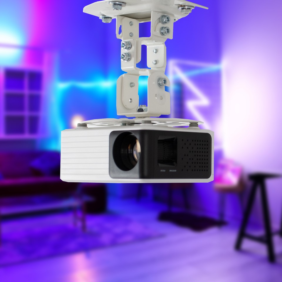 VIVO Universal Adjustable Ceiling Projector Theater Mount White ...