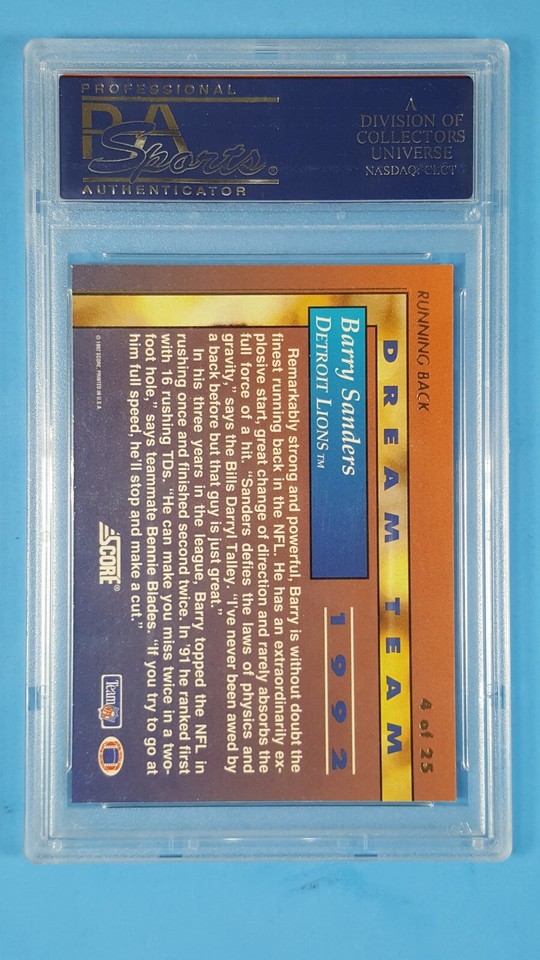 1992 Score - Dream Team #4 Barry Sanders, PSA 9 (Actual Card) | eBay