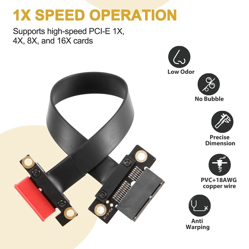 Pci-E Pci Express 1X To 1X Slot Riser Card Converter Extender ...