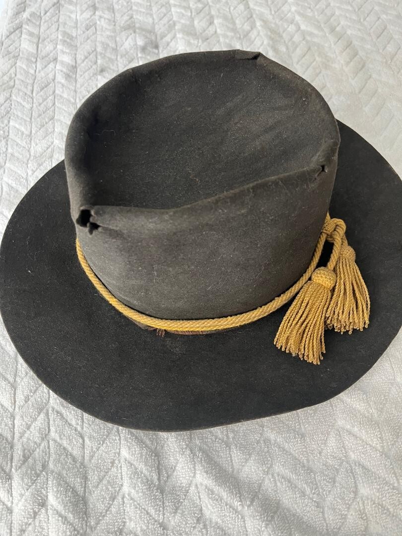 REAL original Civil War Hardee Davis 1858? hat cap insignia cord ...