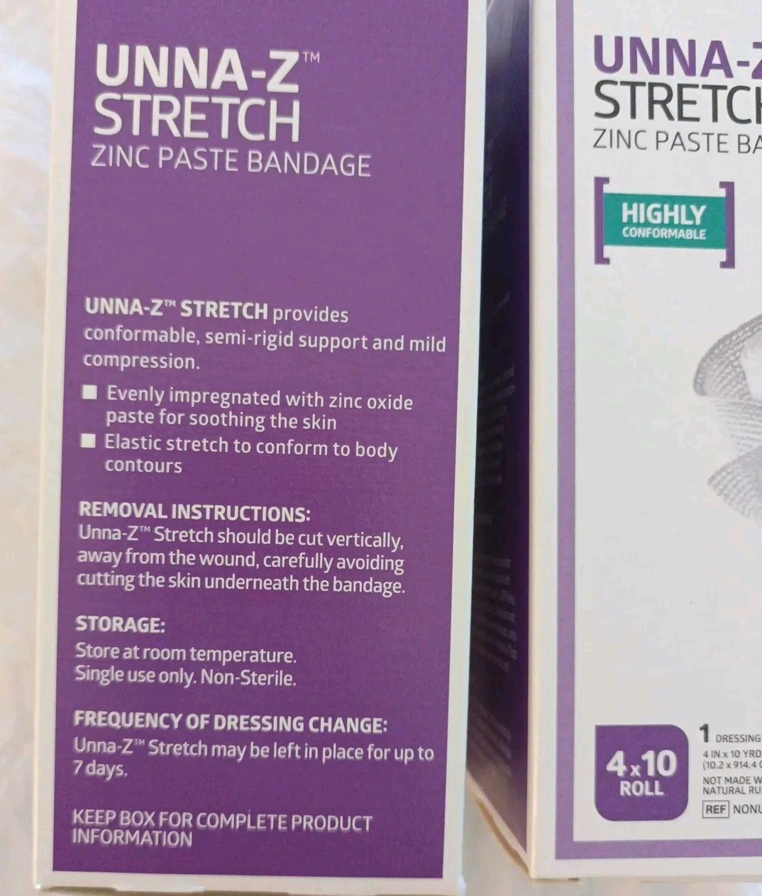 Medline UNNA-Z Zinc Paste Compression Bandage 4"x10 Yrds UNNA BOOT Lot ...