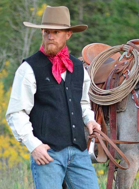 Wyoming Traders Mens Wyoming Wool Cowboy Ranch Wear Vest - RED PLAID | eBay