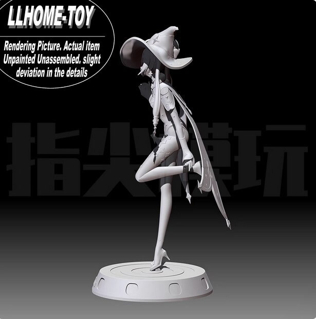 Game GS Mona Pretty Witch Girl Resin 3D Print GK Kit Figure DIY Toy ...