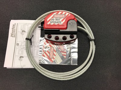 Masterlock S806 1.8m 6ft Lockout Adjustable Cable S806CBL6 Master Lock ...