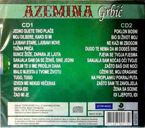 2CD AZEMINA GRBIC NAJVECI HITOVI LEGENDE NARODNE MUZIKE EXTRA MUSIC ...