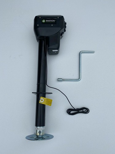 Bastion RV Electric Tongue Jack 3500 Lb Capacity Black Camper Trailer ...