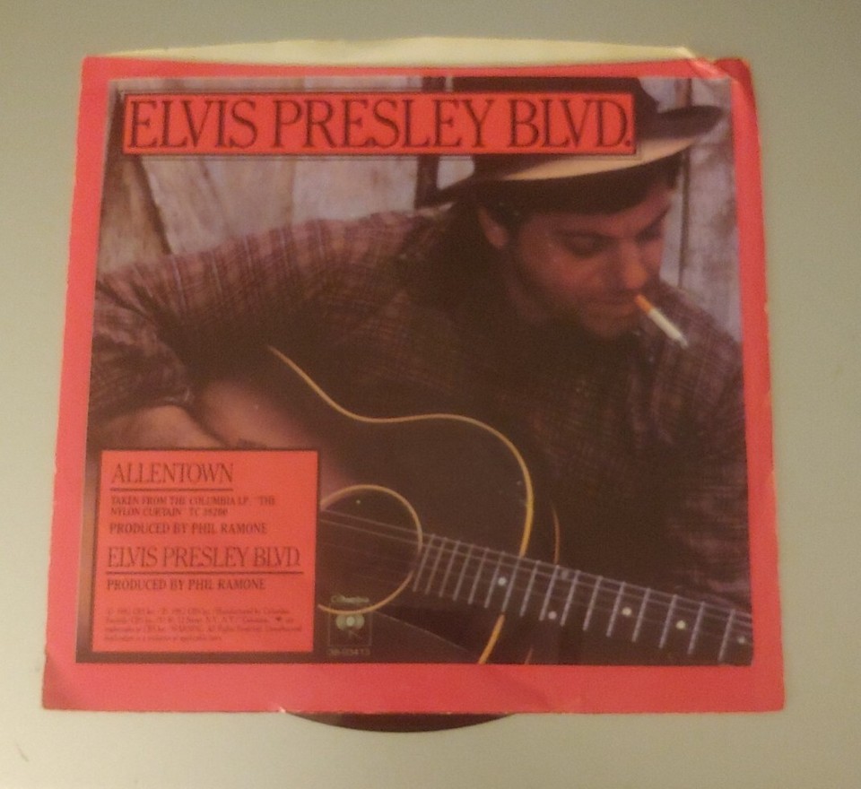 BILLY JOEL - ALLENTOWN / ELVIS PRESLEY BLVD 7" 45RPM VINYL PICTURE ...