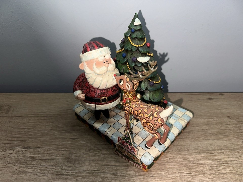 Jim Shore Rudolph Traditions Rudolph & Santa 4008338 Figurine / USED | eBay
