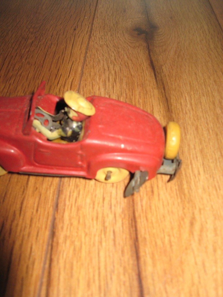 Vintage Antique Red Wind Up Convertible Car Made In Occupied Japan ...