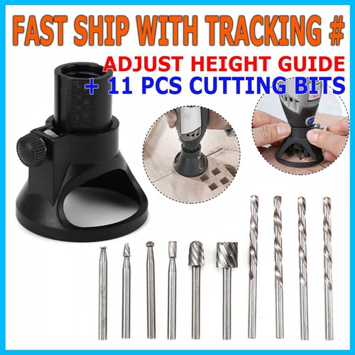 For Dremel Rotary Multi Tool Cutting Guide HSS Router Drill Bits Kit ...