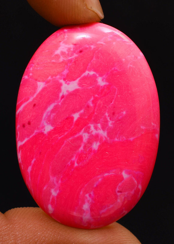 54.25 Ct Natural Pink Larimar Oval Cabochon Gemstone 41x28x7 Mm Nns ...