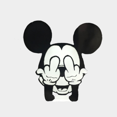 mickey Flip Off Vinyl Sticker Decal vinyl decal die cut car, window ...