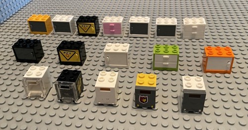 LEGO Lot Of 16X Boxes & Crates / Mixed Colors / Accessories Storage ...