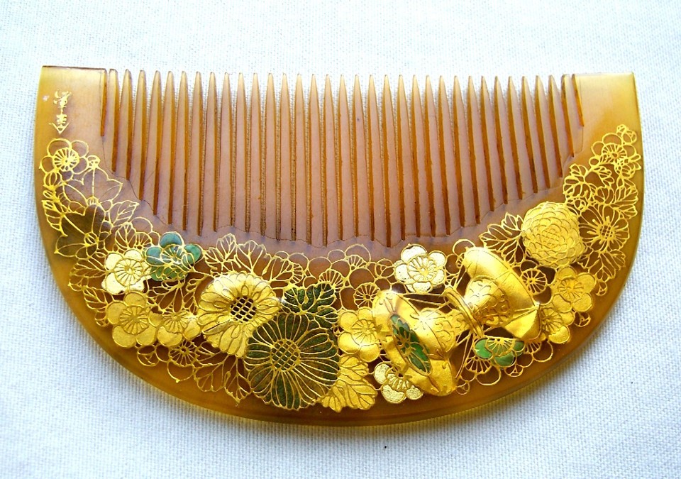 Vintage Japanese kanzashi comb hairpin geisha set hair accessory (AAP ...