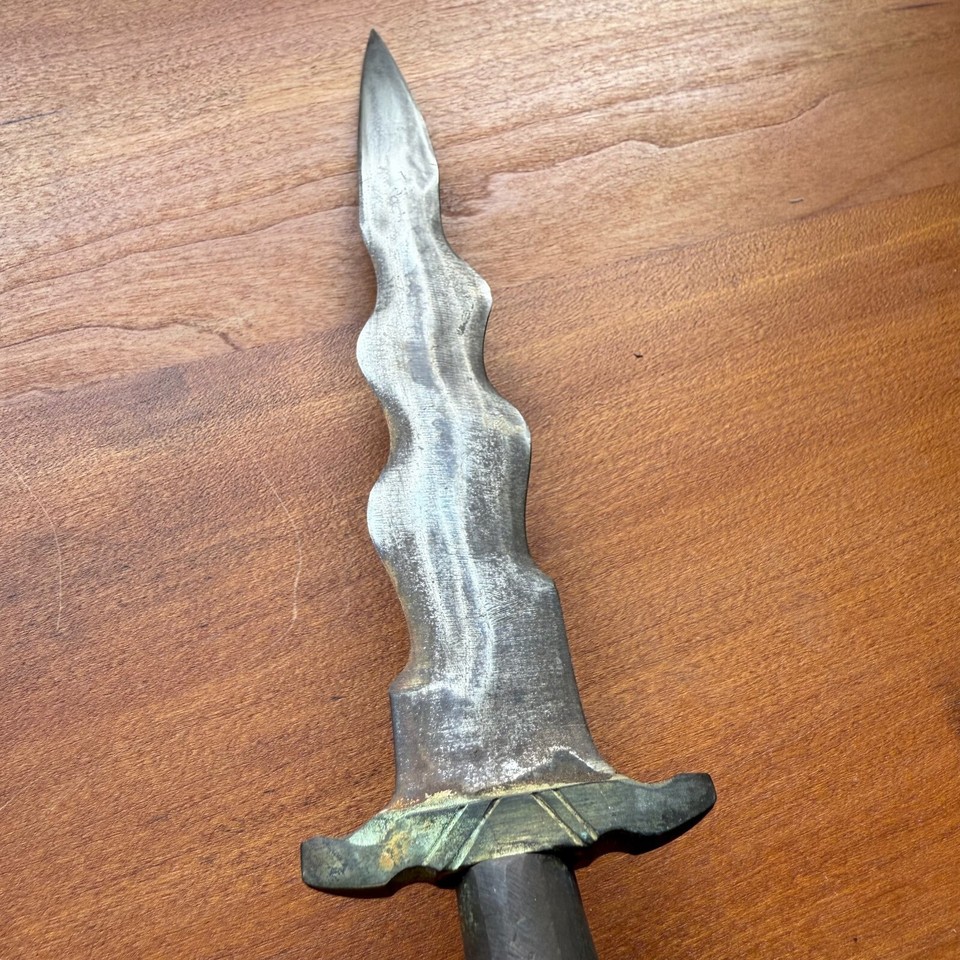 PHILIPPINE KRIS DAGGER WITH SHEATH 12"Length | eBay