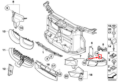 NEW BMW 1 COUPE E82 FRONT RIGHT BRAKE AIR DUCT 8046300 51748046300 ...