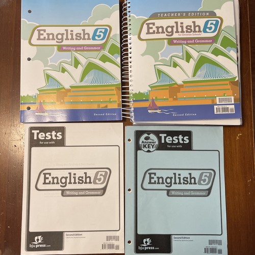 BJU Bob Jones 5th grade ENGLISH 5 Writing Grammar Complete New Except ...