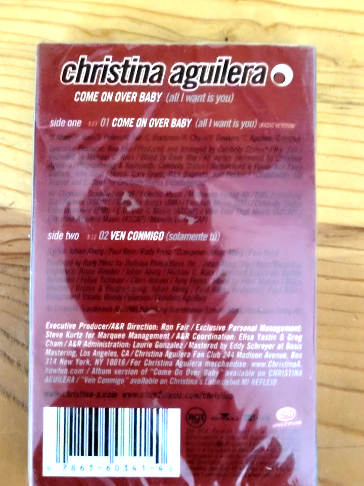 CHRISTINA AGUILERA - COME ON OVER BABY (ALL I WANT IS YOU) CASSETTE ...