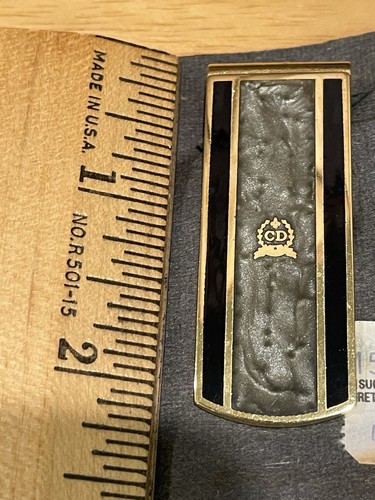 Christian Dior Vintage Money Clip 151219 Crest Enamel On Gold Tone | eBay