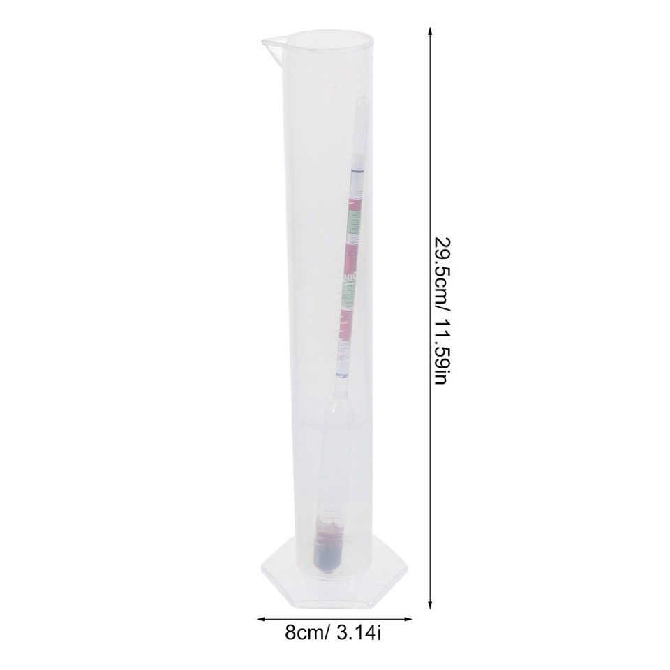 Brewing Kit Triple Scale Alcohol Hydrometer And Glass Test Cylinder ...