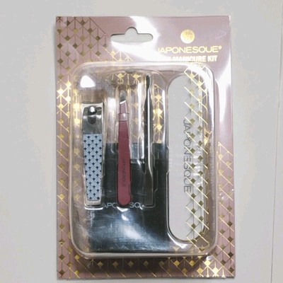 JAPONESQUE 5pc mini manicure kit Clippers Cuticle Pusher Nail File ...