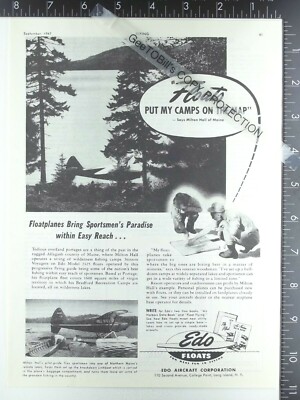 1947 ADVERTISING for Edo airplane aircraft Floats model 2425 Milton ...