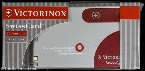 Victorinox Swiss Army SwissCard Wallet Sized Multi-tool Gray | eBay