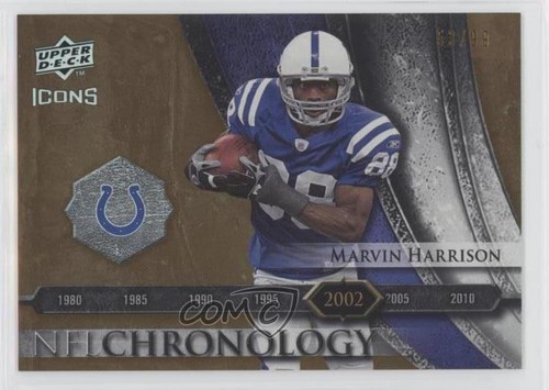 2008 Upper Deck Icons NFL Chronology Rainbow Gold /99 Marvin Harrison # ...