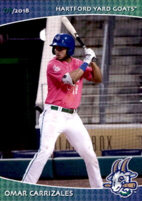 2018 Hartford Yard Goats SGA Grandstand 4 Omar Carrizales Maracay Venezuela Card | eBay