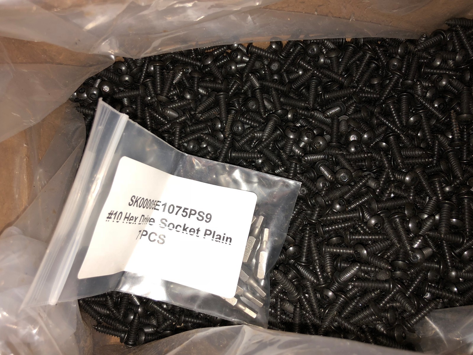 J.G. EDELEN Hex Button SECURITY SCREWS #10 x 3/4 in. Black Oxide QTY ...