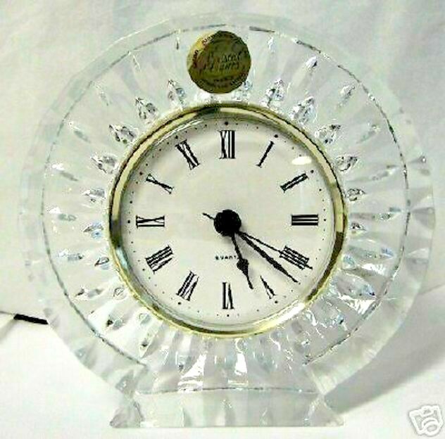BRETAGNE LEAD CRYSTAL CLOCK 5 inches CRISTAL d'ARQUES Retired Item | eBay