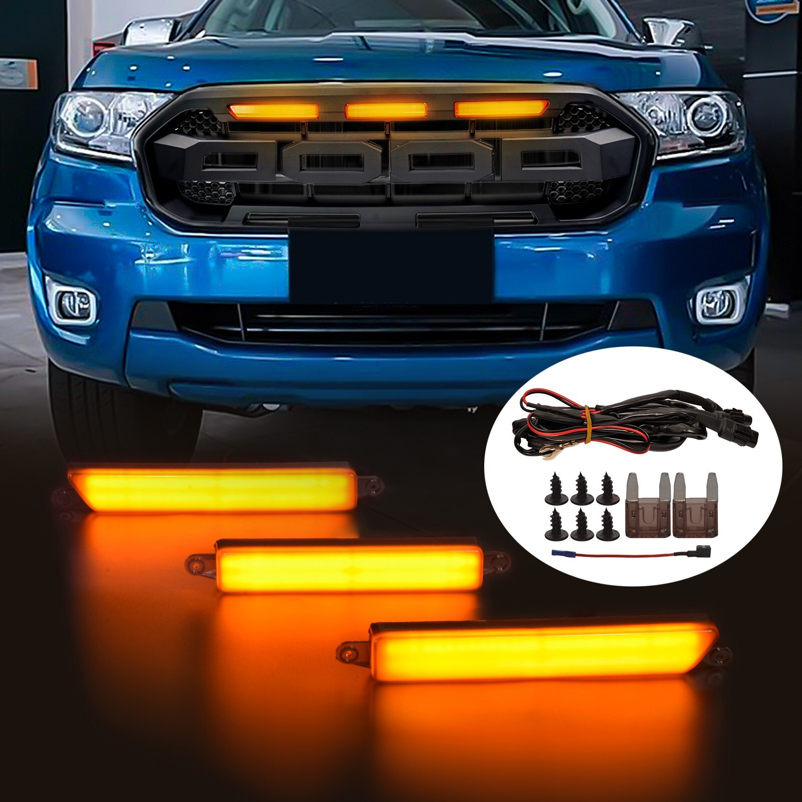 LED Raptor Lights for 2019 2020 2021 Ranger Front Grille Grill Light ...