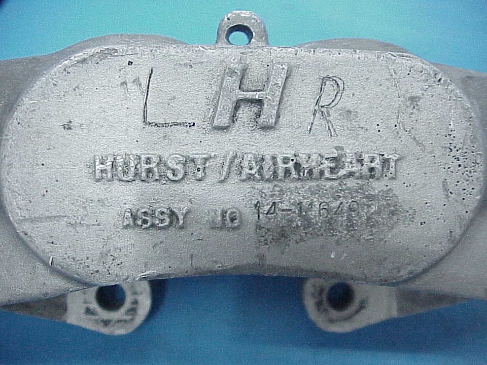 2 Vintage Hurst Airheart SCP Disc 4-Piston Brake Calipers from a NASCAR ...