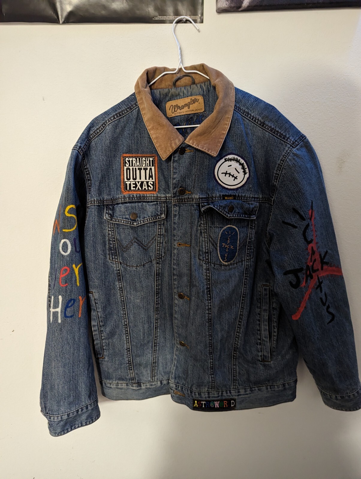 Travis scott custom wrangler jacket cactus jack - Gem
