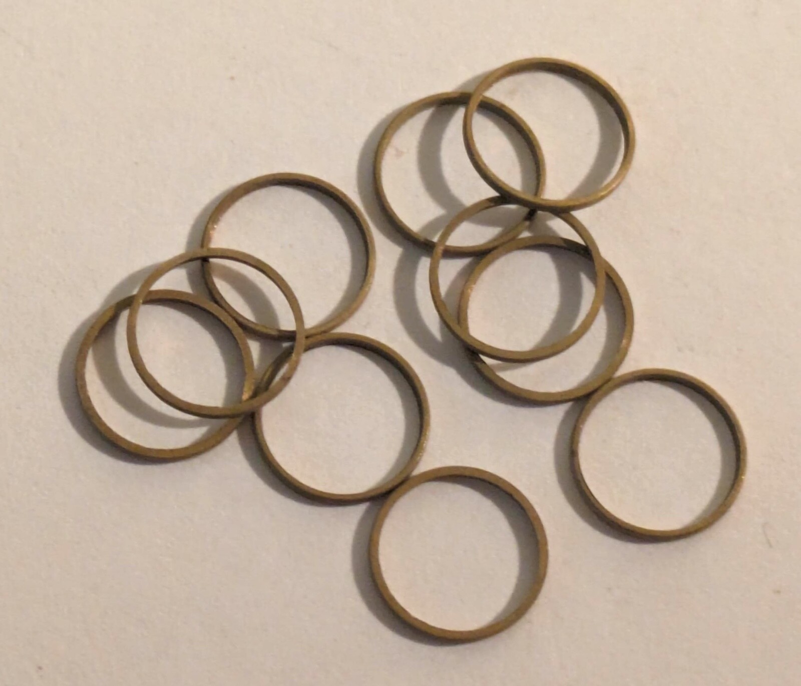 Ship Model Fittings Parts 10 Brass Mast Hoops Rings 8mm ID, 1mm thick ...