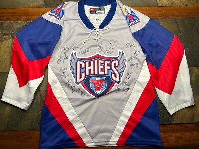 Team Signed 2002-03 Spokane Chiefs Nike Alt Gray Defunct Jersey (20 ...