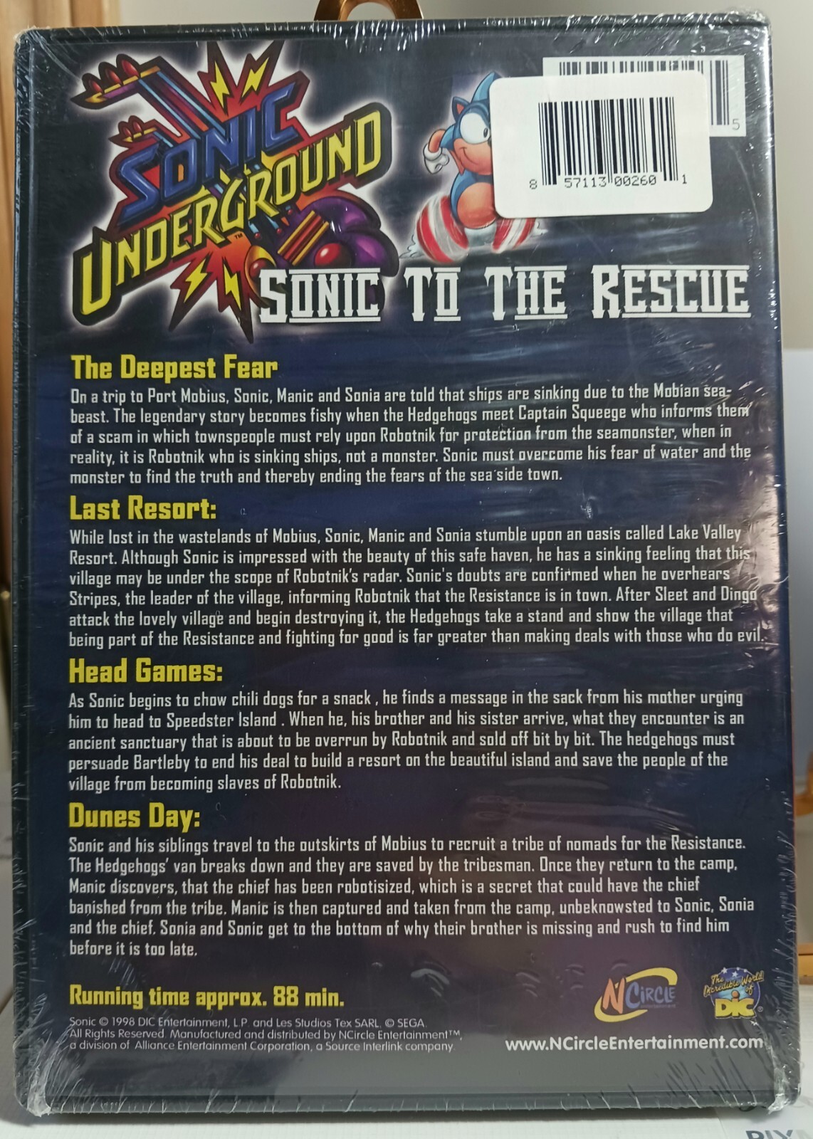 Sonic Underground (Sonic to the Rescue) (DVD, 2008) 843501000465| eBay