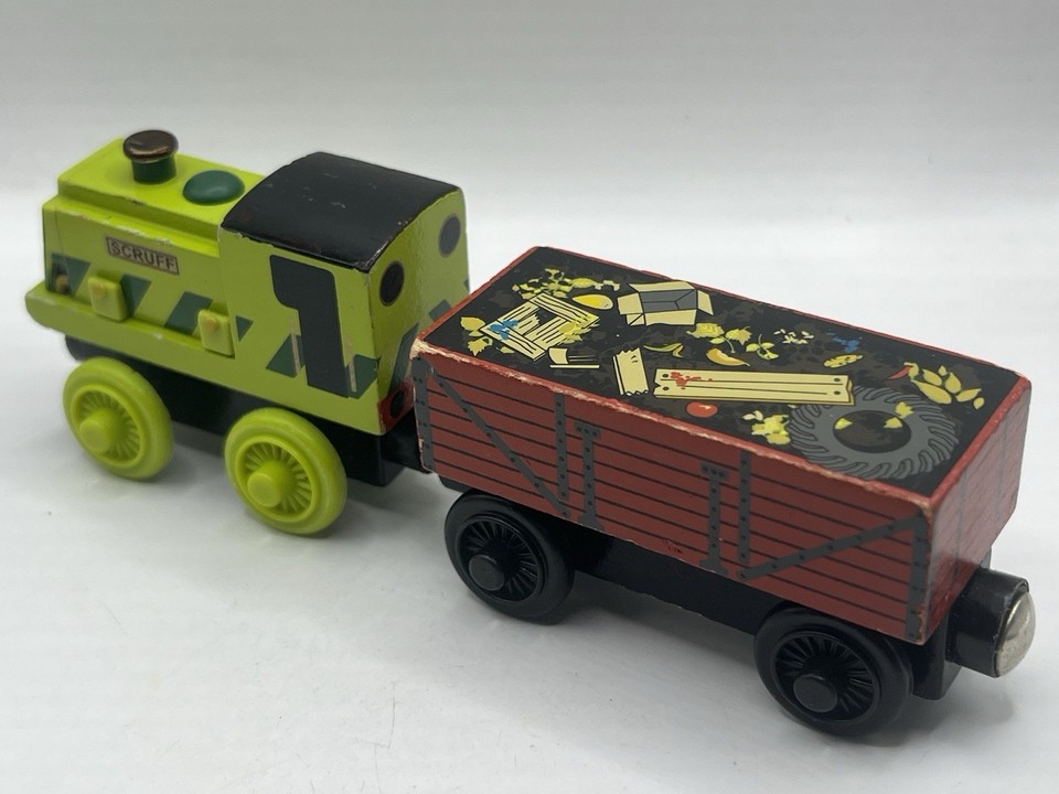 Thomas & Friends Wooden Railway Train SCRUFF & GARBAGE CAR 2003 VHTF | eBay
