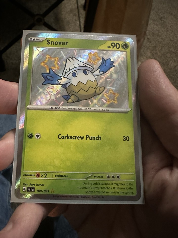 🌟 Snover 🏔️ (Pokémon Paldean Fates 100/091), Shiny, Holo, Rare 🌟 | eBay