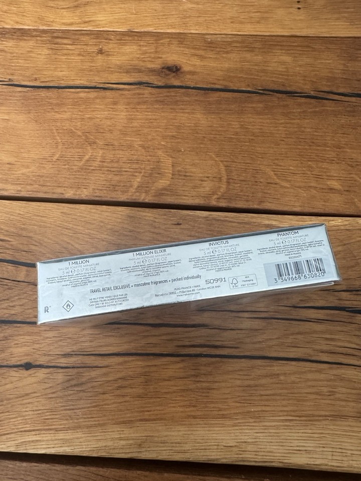 Paco Rabanne Mini Gift Set 4x5ml Phantom Invictus 1 Million & Elixir ...